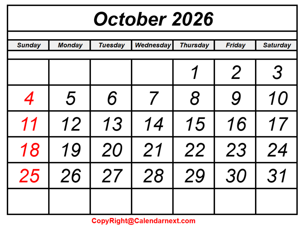 2026 Calendar | Calendar Next